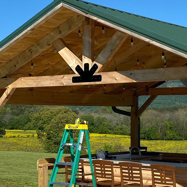 Our Fan bracket used on a pavilion in Virginia – Barn Brackets