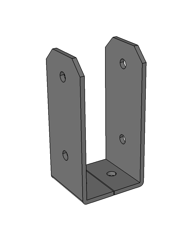 Post Base - 3.5 inch x 3.5 inch x 8 inch tall – Barn Brackets