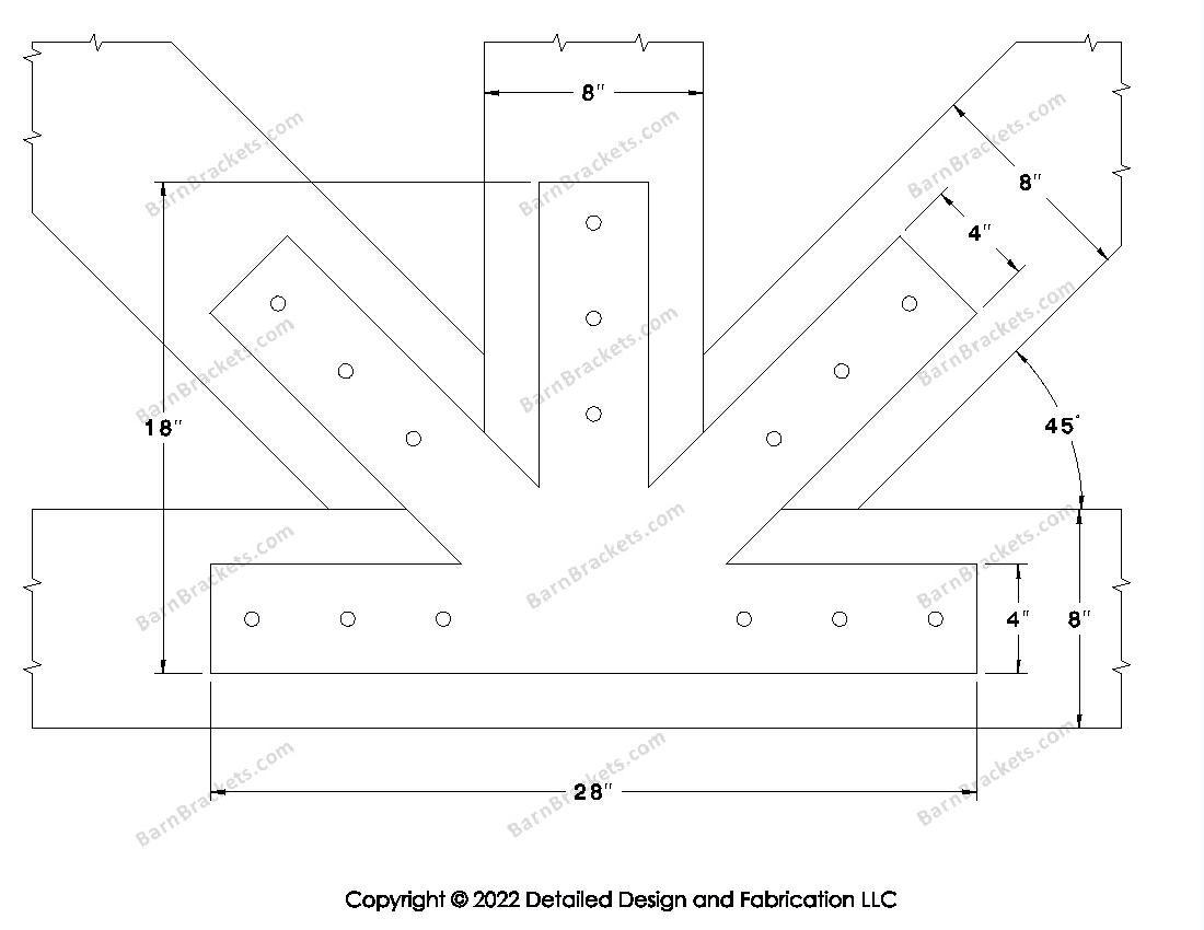 Steel Timber Frame Truss Brackets – Barn Brackets